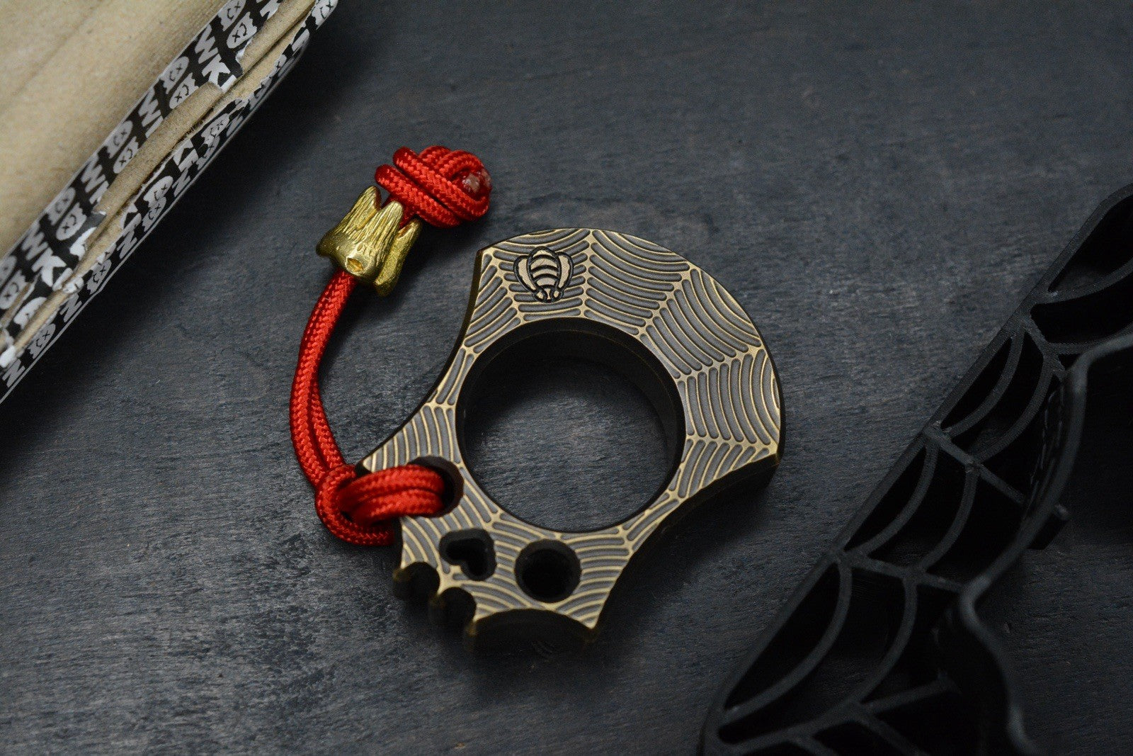 NEW Wkrmn Bonehead Spider Bite - Spider Web Design Brass w/Custom Mola ...