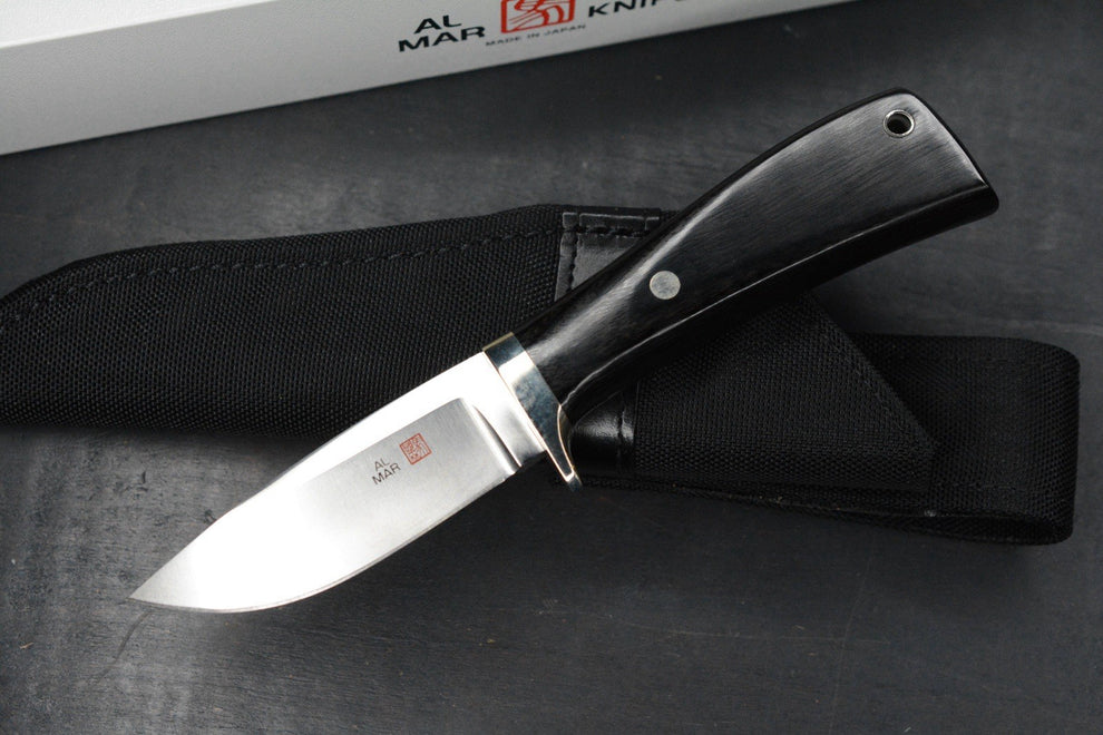 RARE++ Al Mar Personal BT Fixed Blade Satin Blade/ Titanwood Handle Se ...