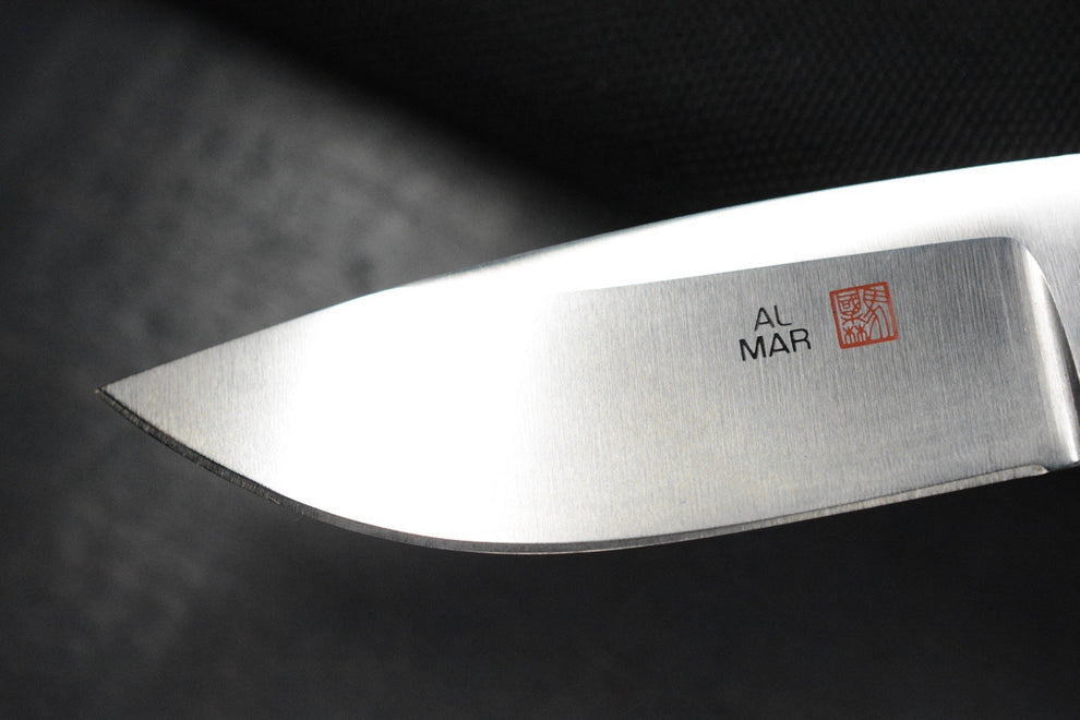 RARE++ Al Mar Personal BT Fixed Blade Satin Blade/ Titanwood Handle Se ...