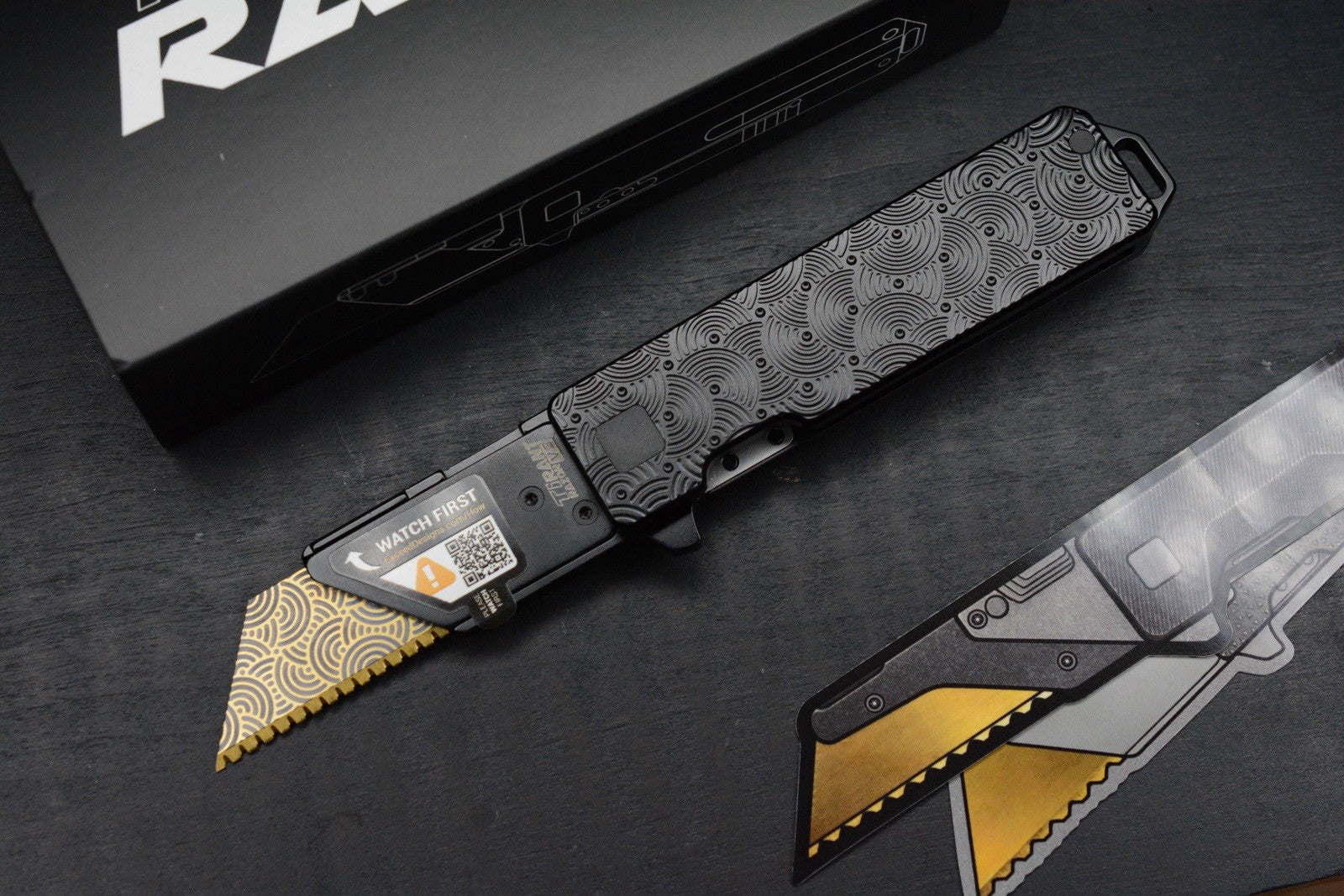 RARE Urban EDC x Exceed Designs TiRant V3 Frame Lock Chaos Seigahai (S ...